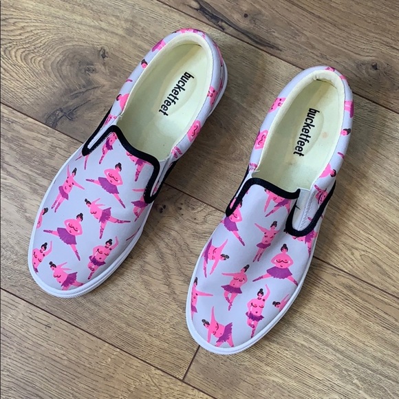 Bucket Feet | Shoes | Bucket Feet Sumo Ballerina Funny Slip On Shoes ...